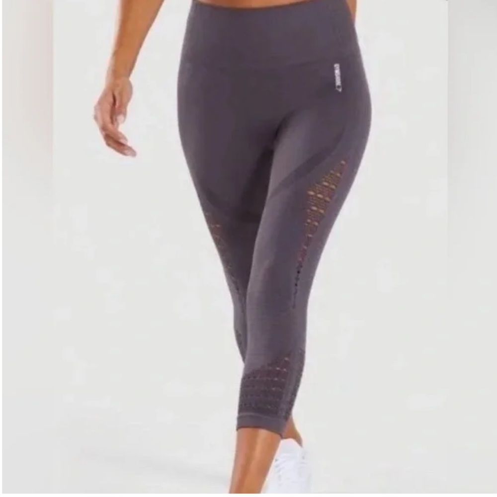 Gymshark Lavender Workout Pants Laser Cut Sides - Gem